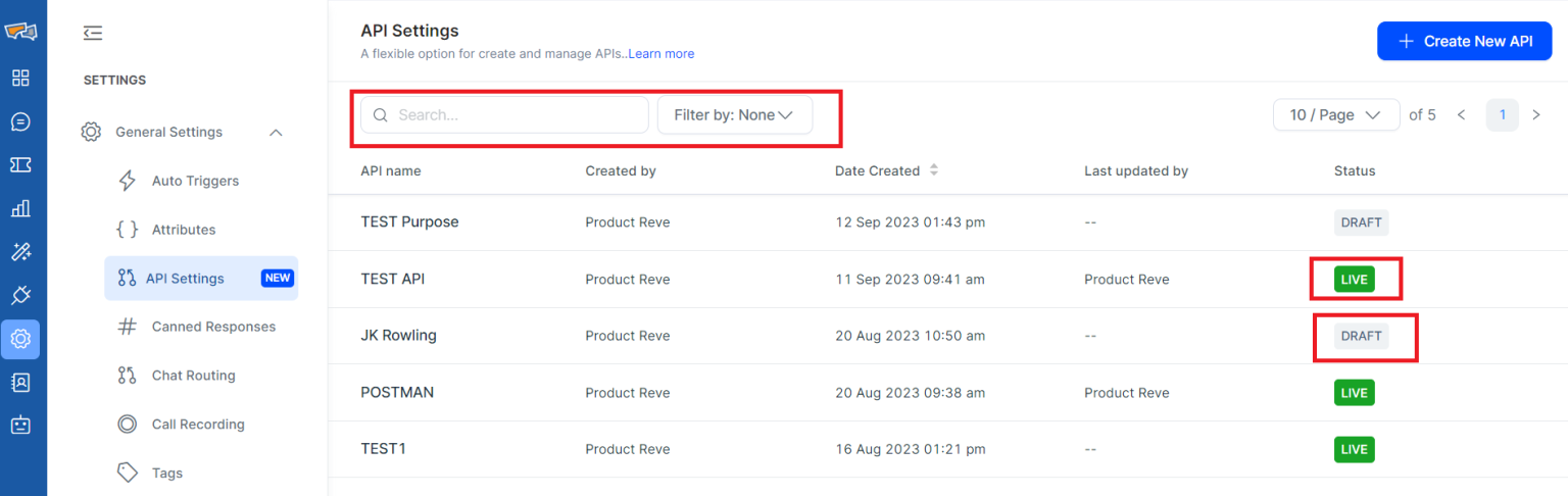 API Settings | REVE Chat