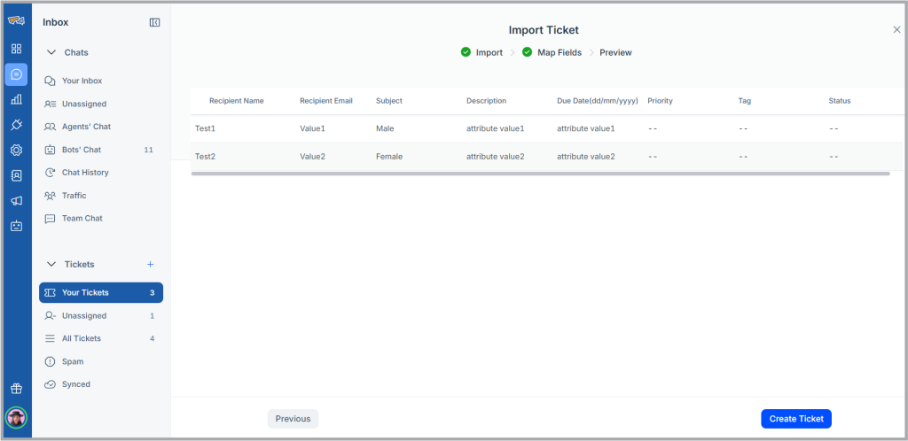 Automated & Bulk Ticket Creation | REVE Chat