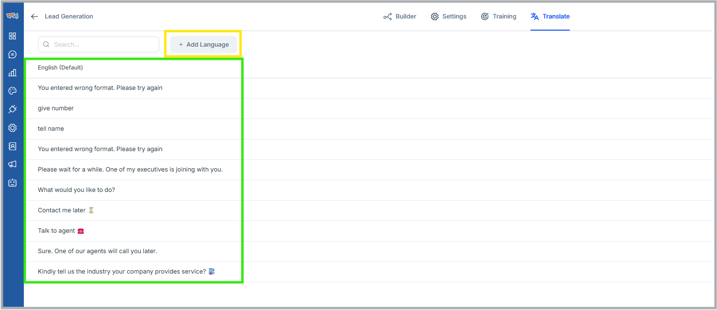 Multilingual Bot | REVE Chat