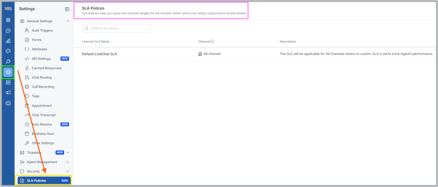 SLA Policy | REVE Chat