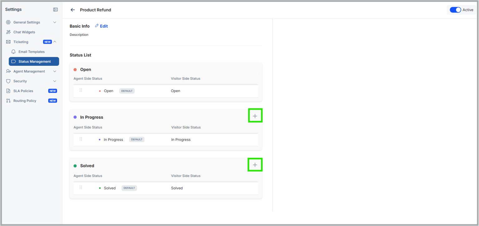 Status Management | REVE Chat