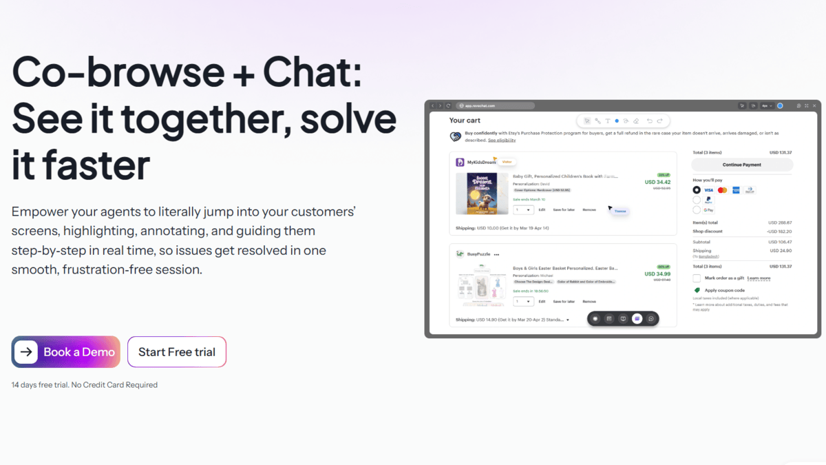 Co-browsing Software | Co-browse with Live Chat for Websites & Apps