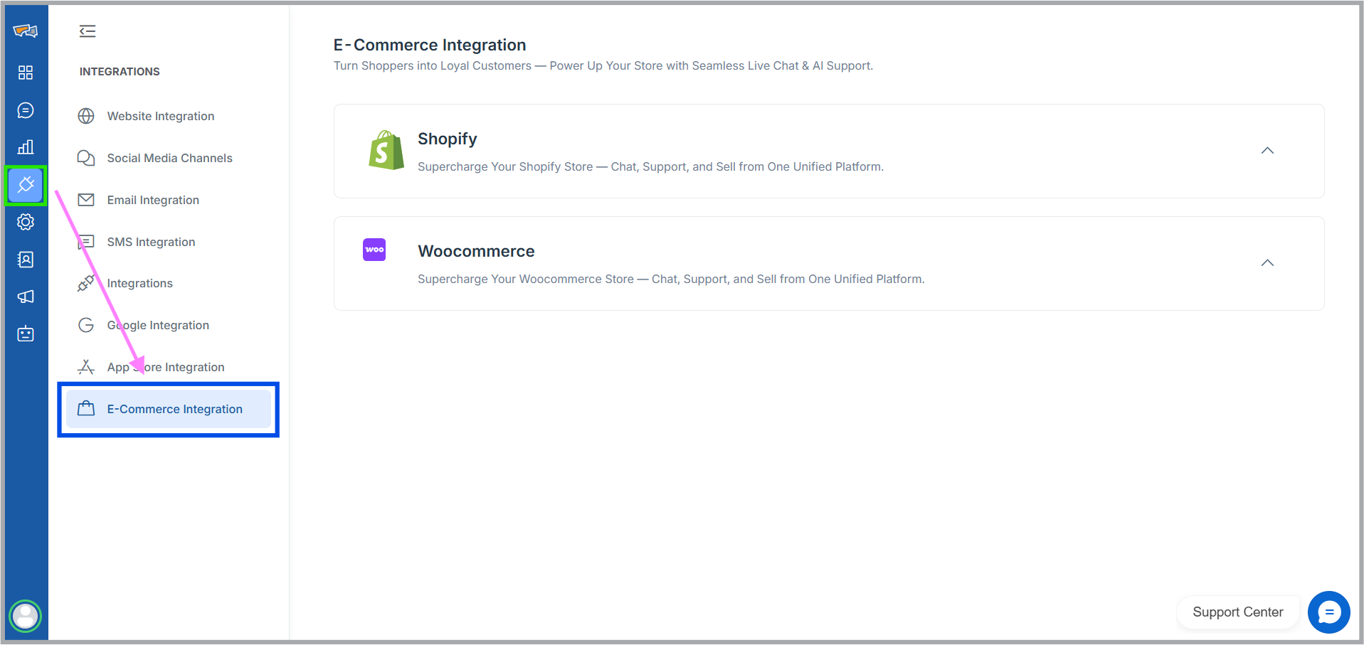 Shopify Integrations | REVE Chat